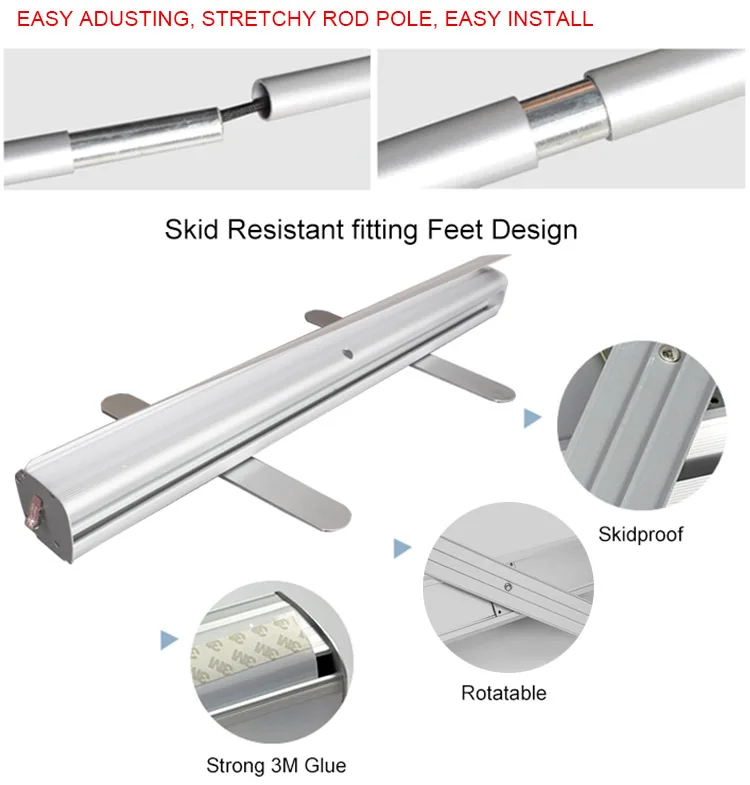Retractable Roll up Poster Banner Stand - Portable & Durable