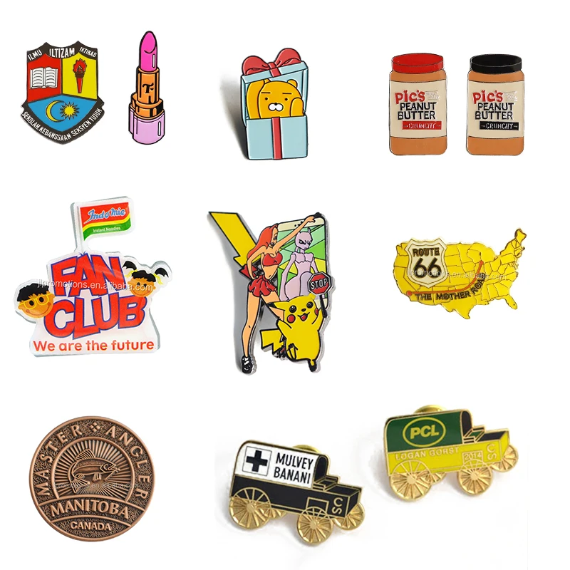 Wholesale Cartoon Metal Pins Supplier Glitter Brooch Anime Hard Enamel ...