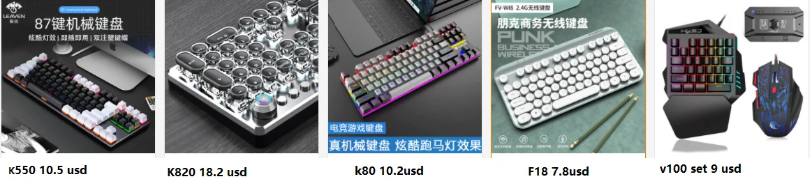 Original Factory 200 Different Types Keyboard G21b Led Light Gaming Keyboard And Mouse Combos