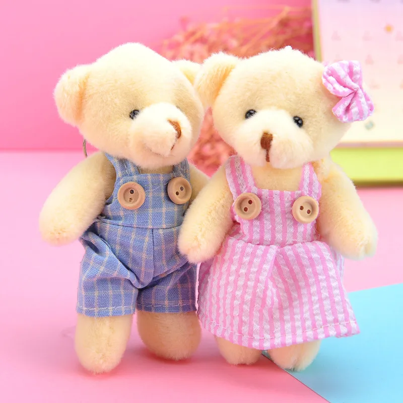 New Couple Teddy Bear Plush Keychains Toys Play House Toys Gift Plush ...
