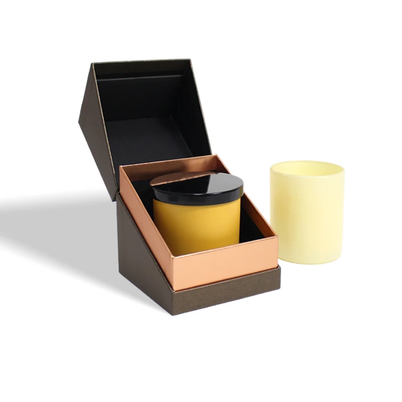 Clamshell Rigid Candle Box Slant Opening Luxury Gift Packaging Custom ...