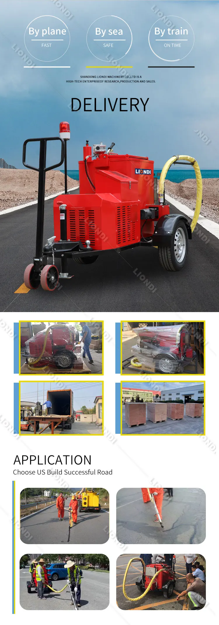 Road Repairing Hot Tar Crack Filler Machine Gas Power Road Pot Hole ...