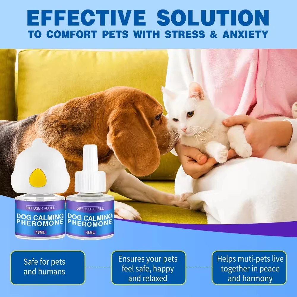 Safe Pet Calming Pheromone Diffuser For Cats And Dogs Anxiety Control ...