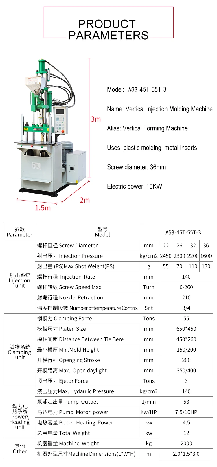 Multi-function Semi-automatic Mini Injection Machine Screw Diameter ...