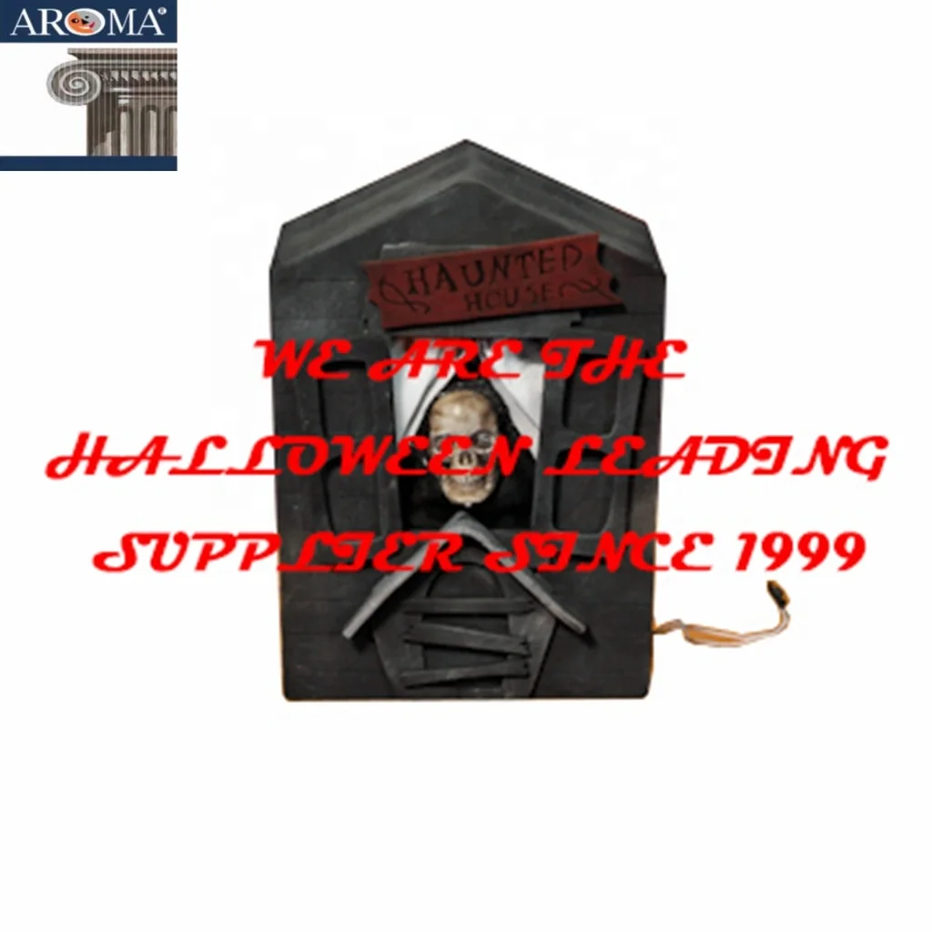 Halloween Animatronics Table Top Haunted House Telescopic Skull ...