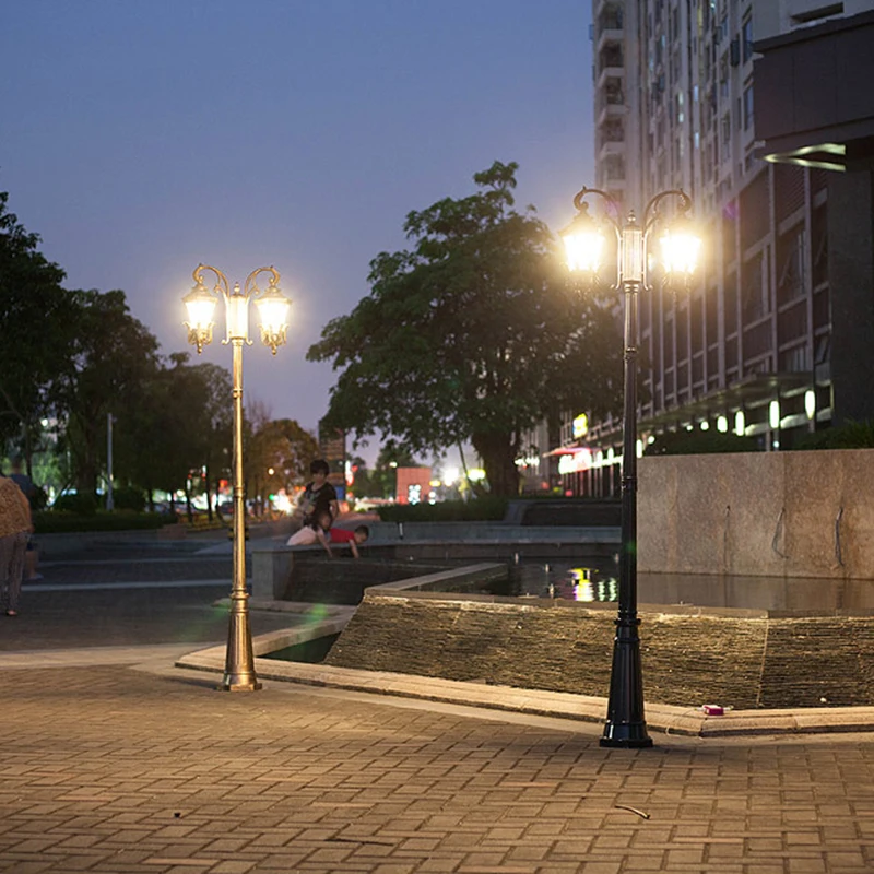 Street Lamp Post Led Garden Pole Light Decorative Antique Cast Iron ...