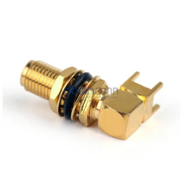 Sma To Pcb Connector Sma Straight Rf Connector Female Bulkhead ...