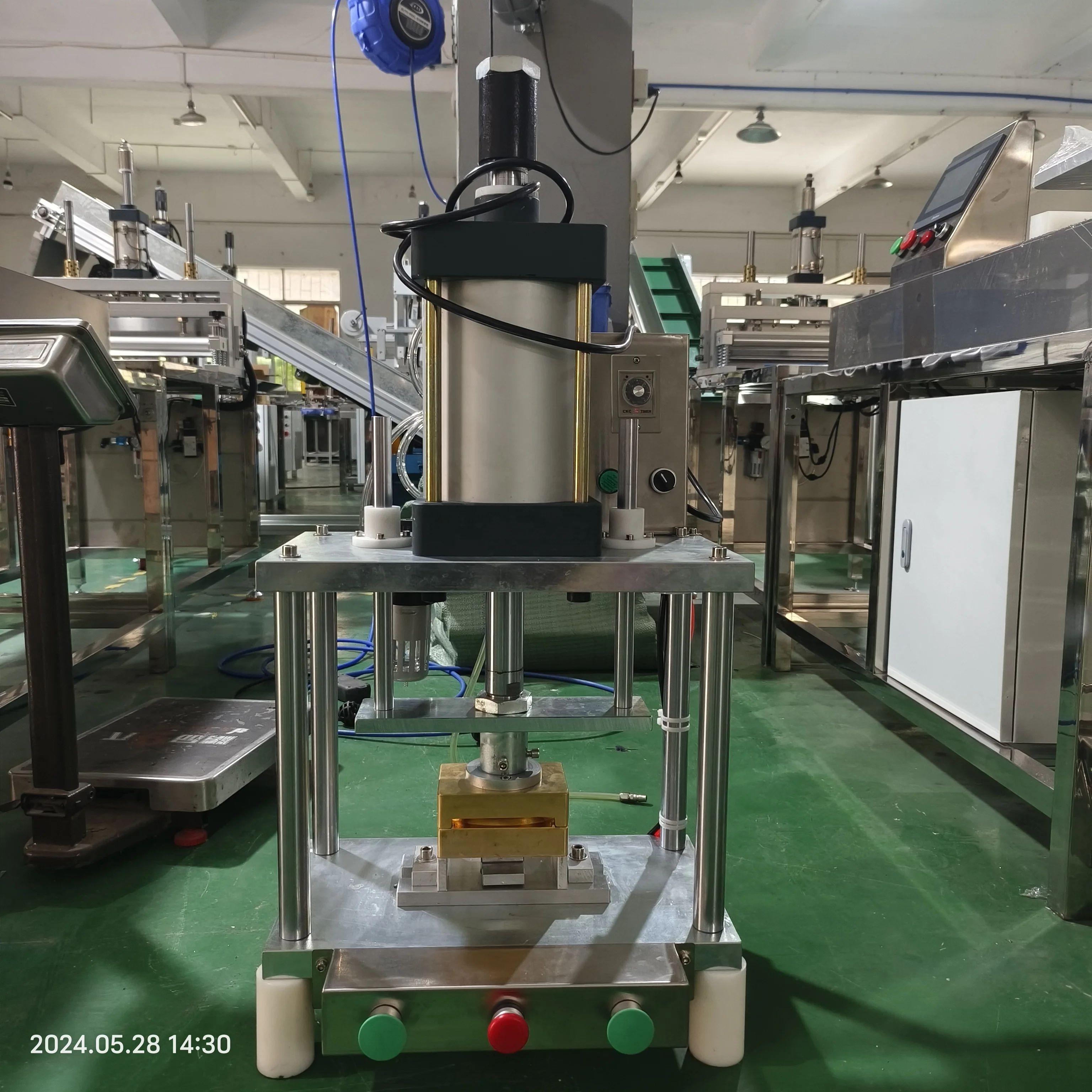 Pneumatic Manual Press Stamping Machine Controller and Dual Buttons ...