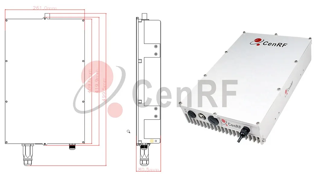 Lte Gsm 1800-2100mhz Signal Booster Dual Band Mu Ru 40w Repeater ...
