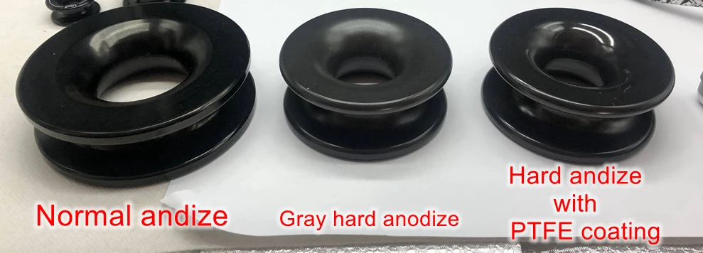 R38X20 Big Sizes Hard Anodize with PTFE Coating - Low Friction Ring