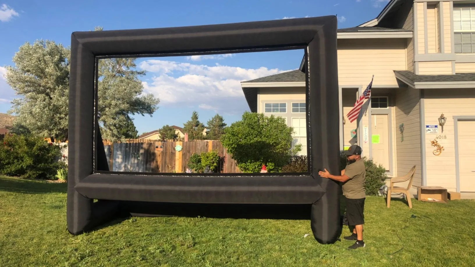 14ft 16ft 18ft 20ft Inflatable Projector Screen Outdoor Inflatable ...