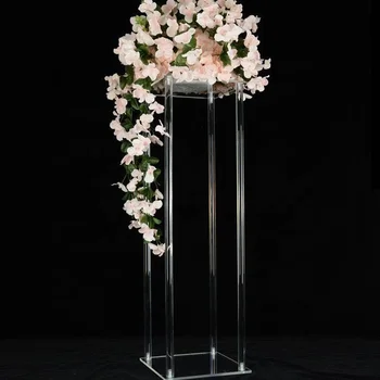 Rectangular Clear Acrylic Flower Stand For Flower Stand Flower Base ...