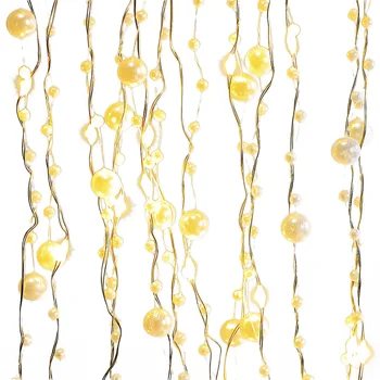 10ft Outdoor Led White Bead Chain String Lights For Christmas ...