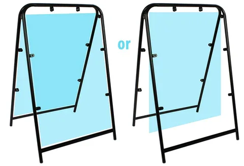 Double Sided Metal Sidewalk Sign Display Rack Poster Boards Organizer ...