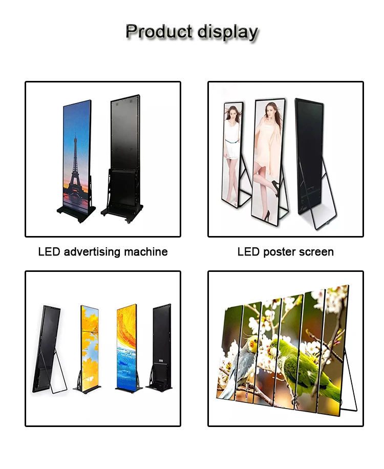 Full Color Indoor Poster Led Display P2.5 Floor Standing Digital Screen ...