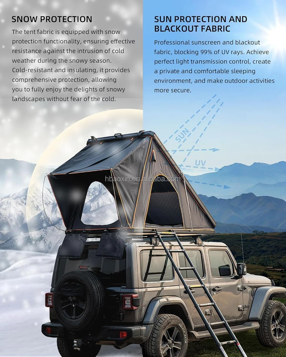 Wildlands Roof Top Tent 4wd Waterproof Adventure Triangle 2 Person Hard ...