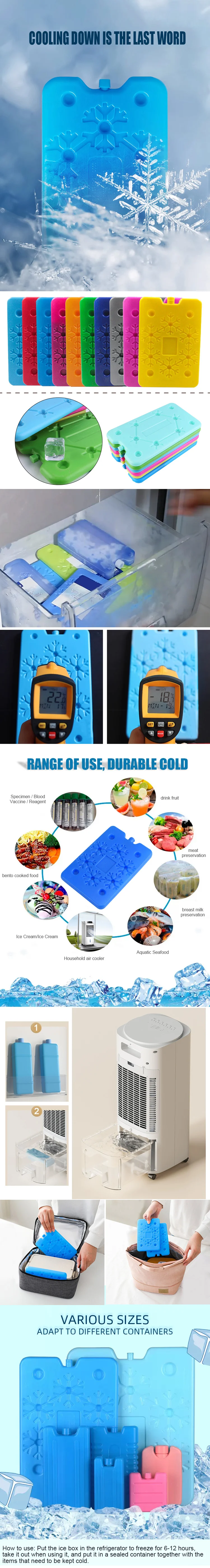 Reusable Lunch Box Cooler Ice Bricks Ice Packs to Keep Food Fresh and ...
