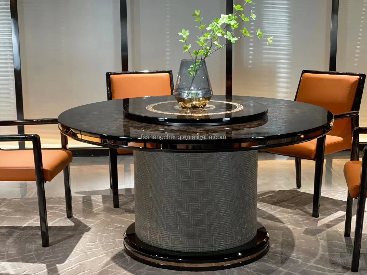 Luxury Solid Wood Dining Table Custom Round Dining Table Post-modern ...