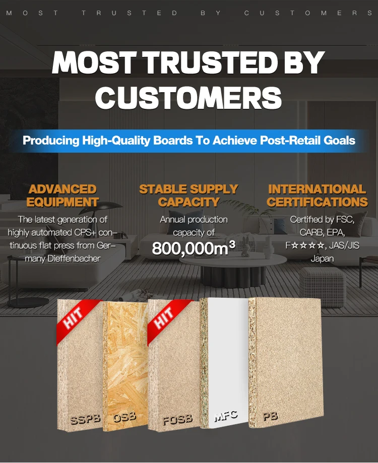 Topocean Fosb High Modulus Of Rupture 1220*2440 Furniture Particle Board Wood Chipboard - Buy ...