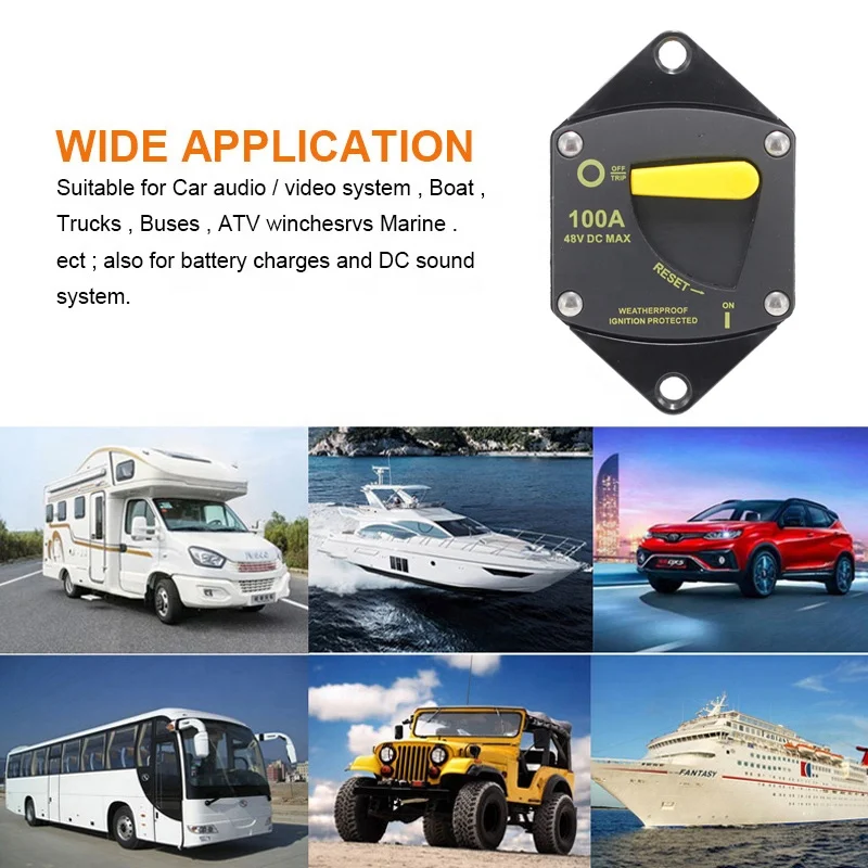 48v Dc Circuit Breaker For Solar Panel - 50a To 300a, Waterproof, Oem