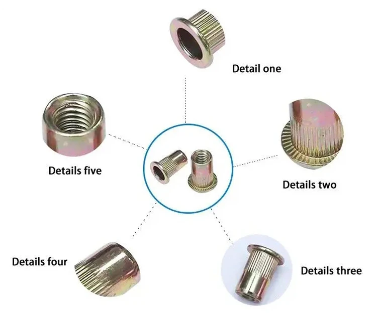 3/8''-16 Stainless Steel Rivet Nuts Nutsert Threaded Rivet Insert ...