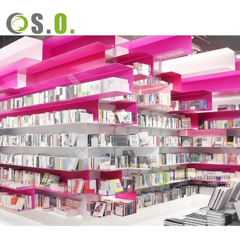 Customized Library Stand Metal Library Bookshelves Library Desk And ...