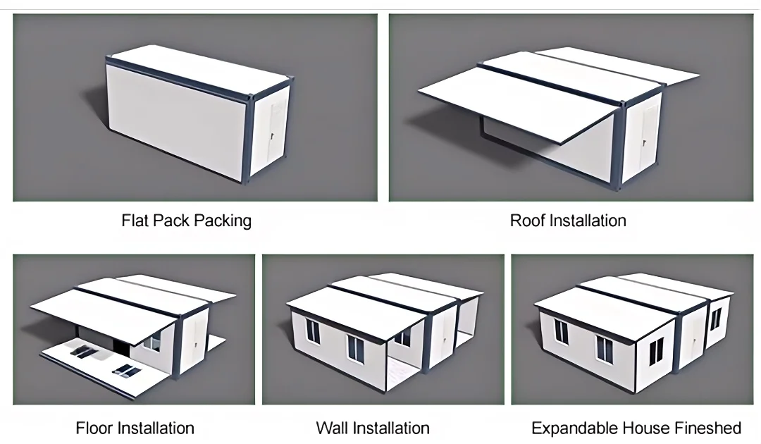 Portable Granny Flat Expandable or Flat Pack Prefab Homes with Full ...