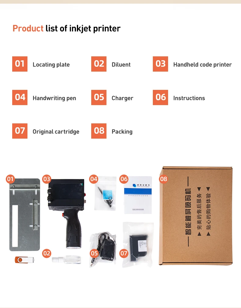 JIANENG Thermal Handheld Inkjet Printer Hand Jet Printer Bottle for ...