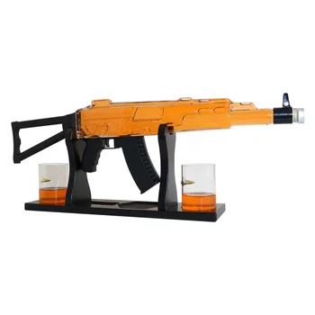 Rifle Gun Whiskey Decanter Ak 47 Wine Bottles With Whiskey Glass ...