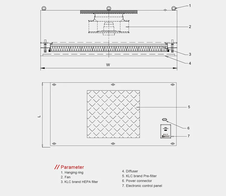 Ceiling Hanging Laminar Flow Hood Iso 5 Laf For Factory - Buy Iso 5 Laf ...