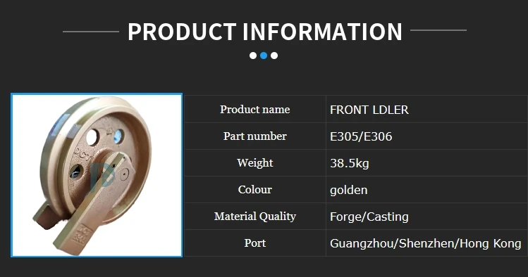 High Quality Excavator Undercarriage Parts E305 E306 Front Idler - Buy ...