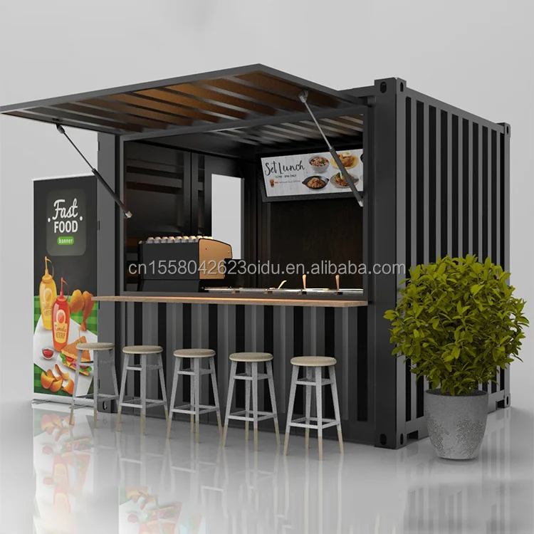 20ft Bar Fast Food Mini Popup Shop Mobile Container Coffee Bar
