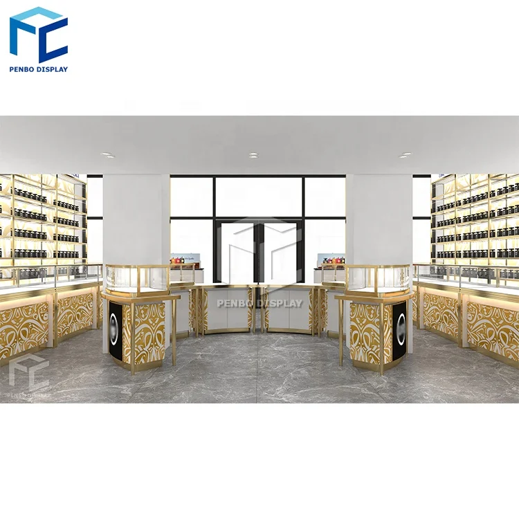Penbo Perfume Interior Design Display Rack Cabinet Bracket Skin Care ...