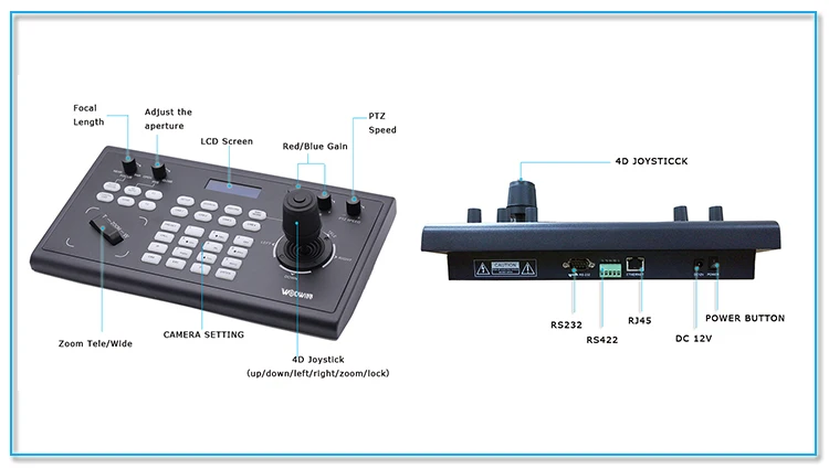 Professional Live Streaming Camera Controller Joystick 20x Ptz Ndi ...
