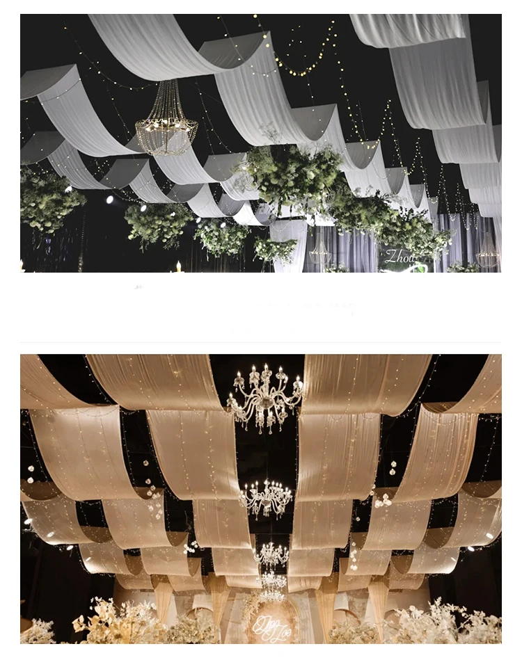 Luxury Home Door Curtain Wedding Decorative Ceiling Drape For Wedding ...