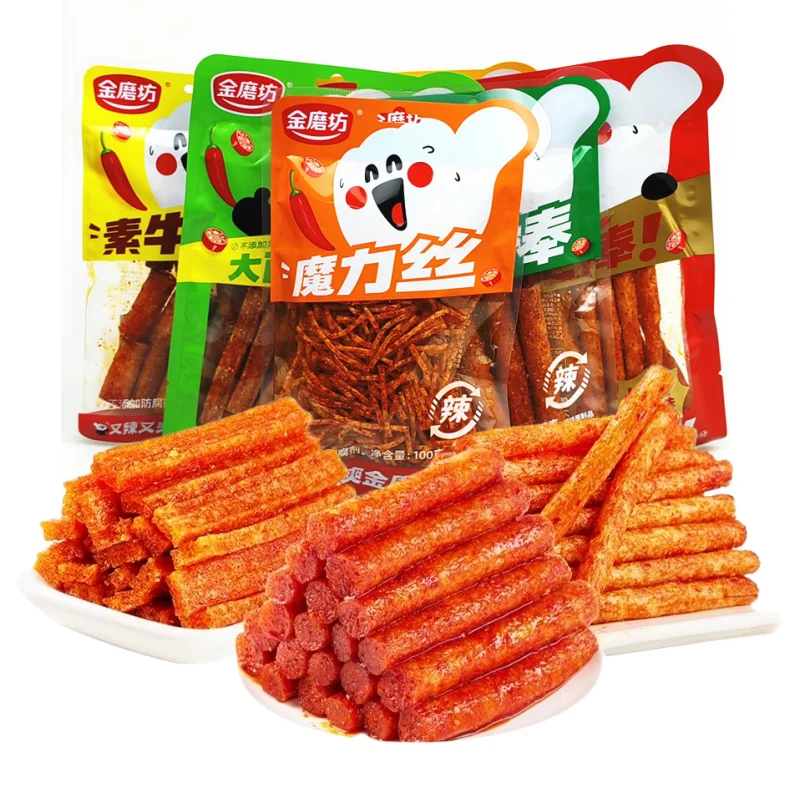 Wholesale Assorted Latiao Snack Box - Spicy Vegan Strips