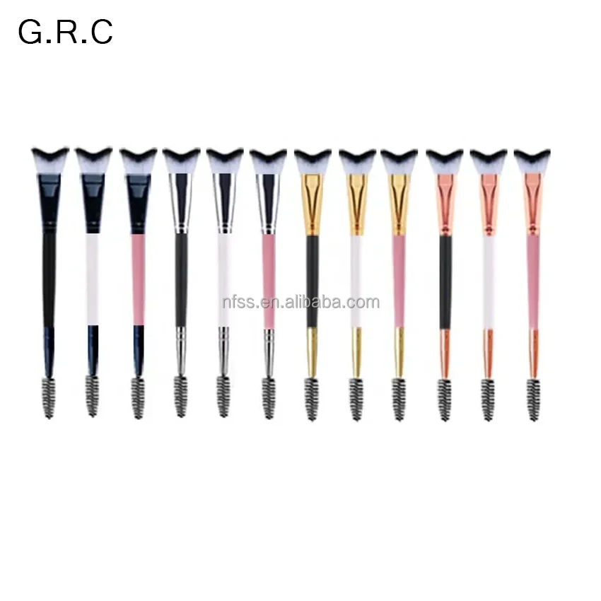 Free Sample Wood Double Sided Head Eye Lash Spoolie Cleansing Make Up ...