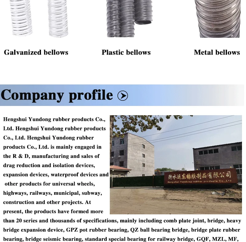Spiral Galvanized Metal Bellows Bridge Prestressed Metal Bellows ...