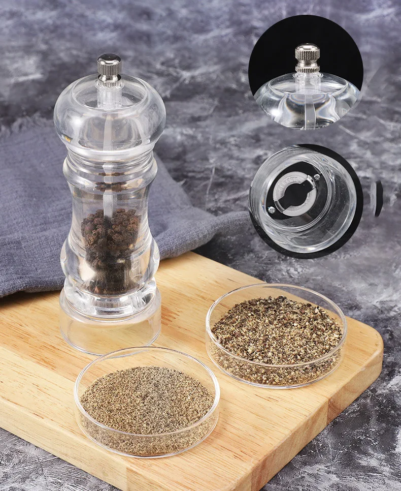Modern Transparent Acrylic Pepper Mill Or Salt - Buy Salt And Pepper ...