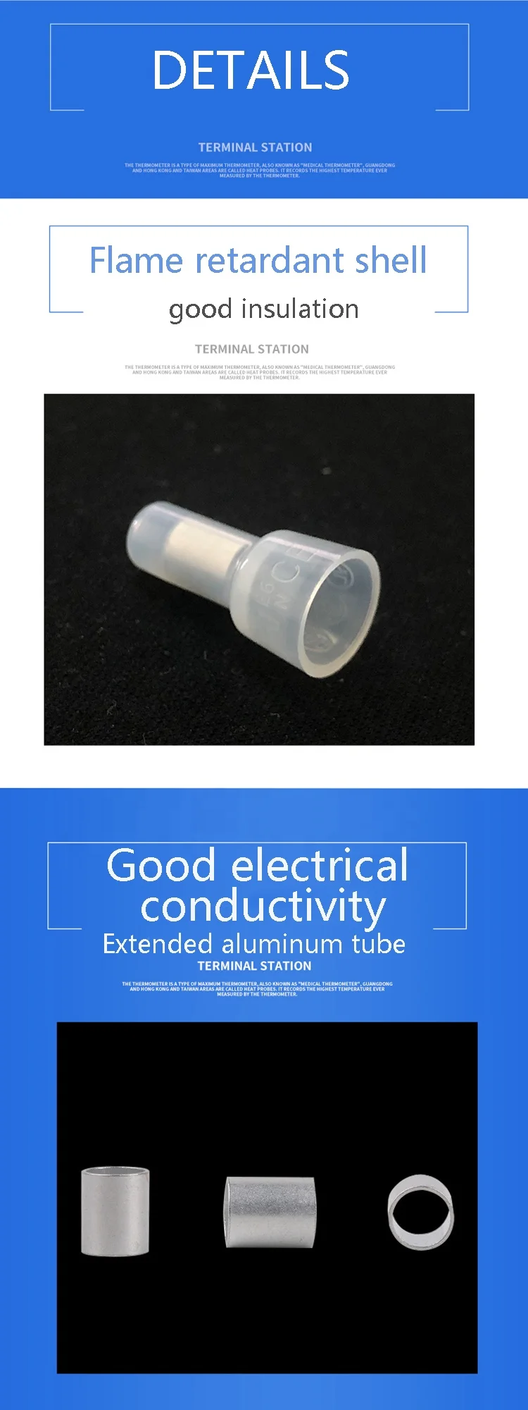 National Quality CE2 Closed-End Nylon Flame Retardant Terminal Block ...