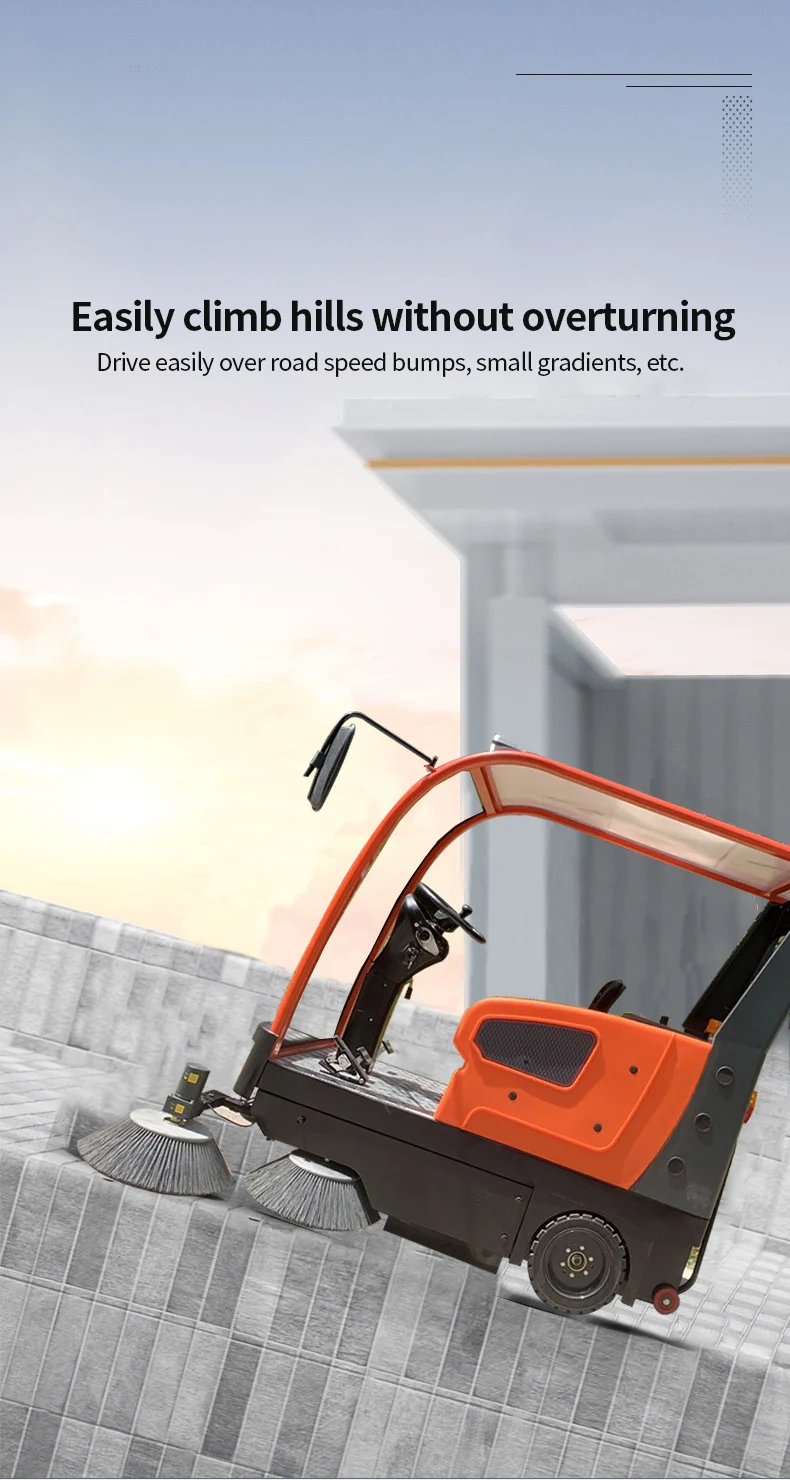 Outdoor Driving Cordless Industrial Electric Warehouse Vacuum Sidewalk ...