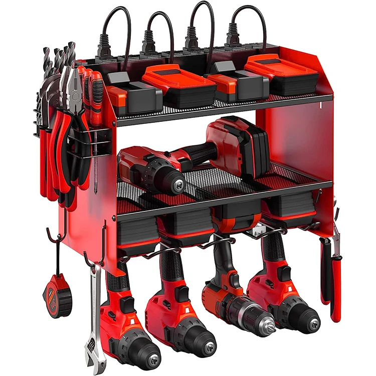 Heavy-Duty Multifunction Metal Steel Wall Mount Storage Garage Tool ...