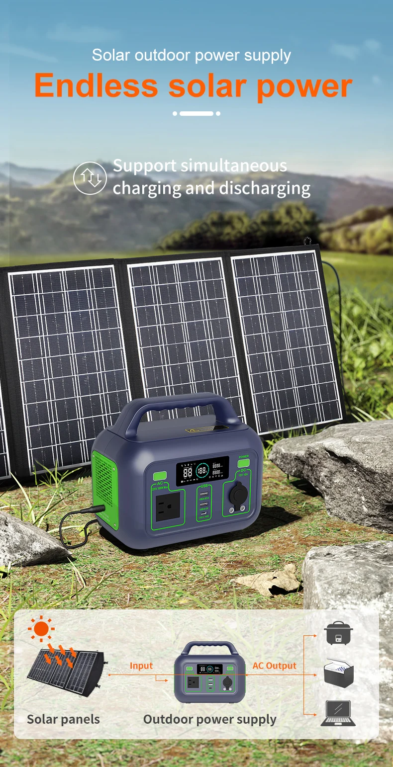 300W Portable Solar Generator - Reliable Outdoor Power
