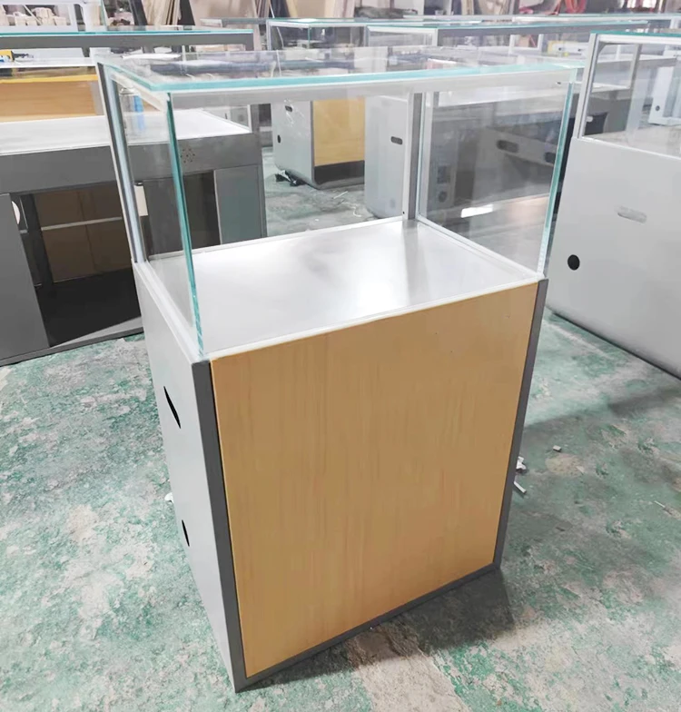 Factory Custom Metal Display showcase Glass Accessories Led Lighting ...