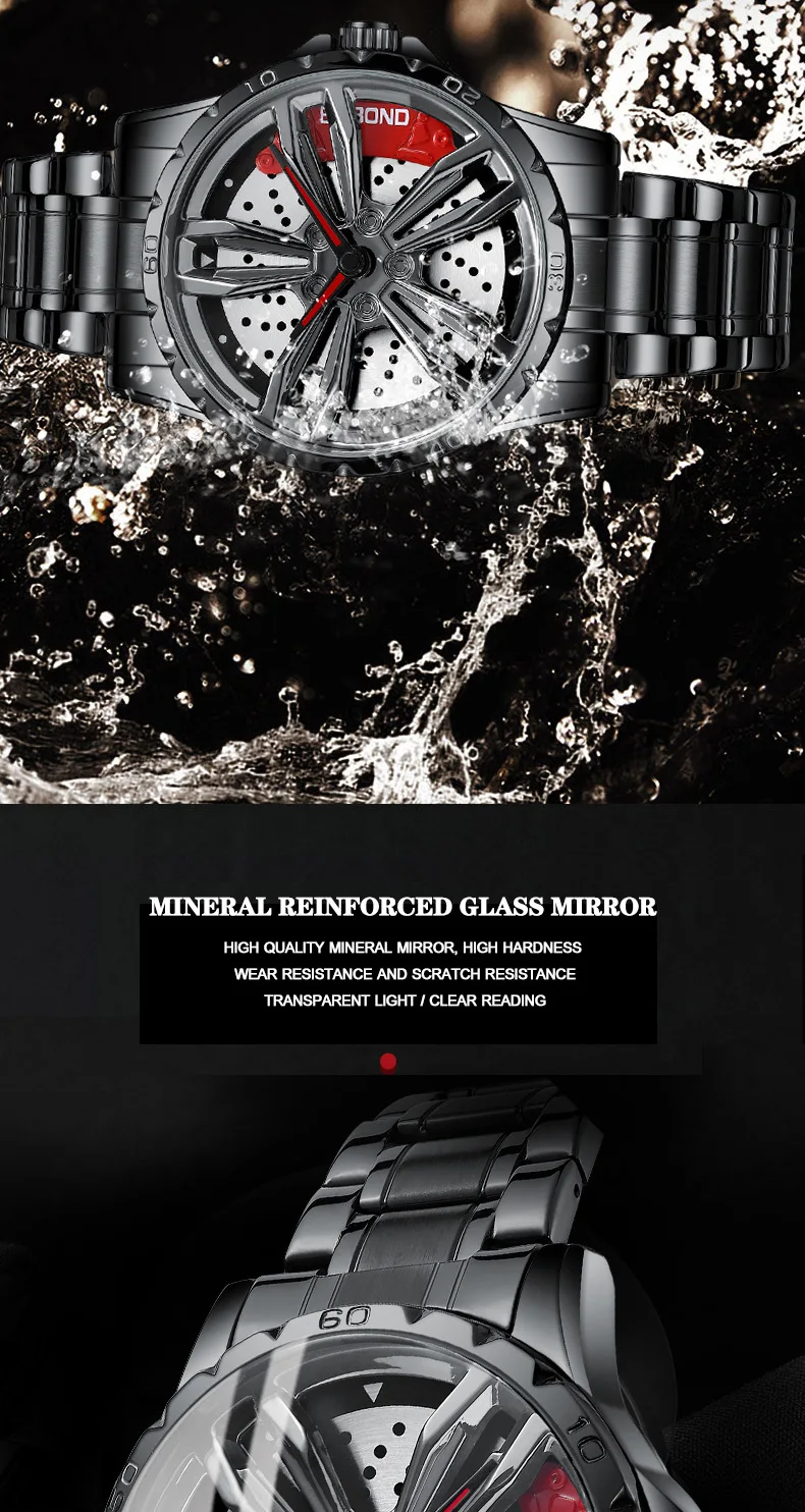 Popular Rotary Sport Car Rim Wristwatch High Quality Luxury Fashion ...