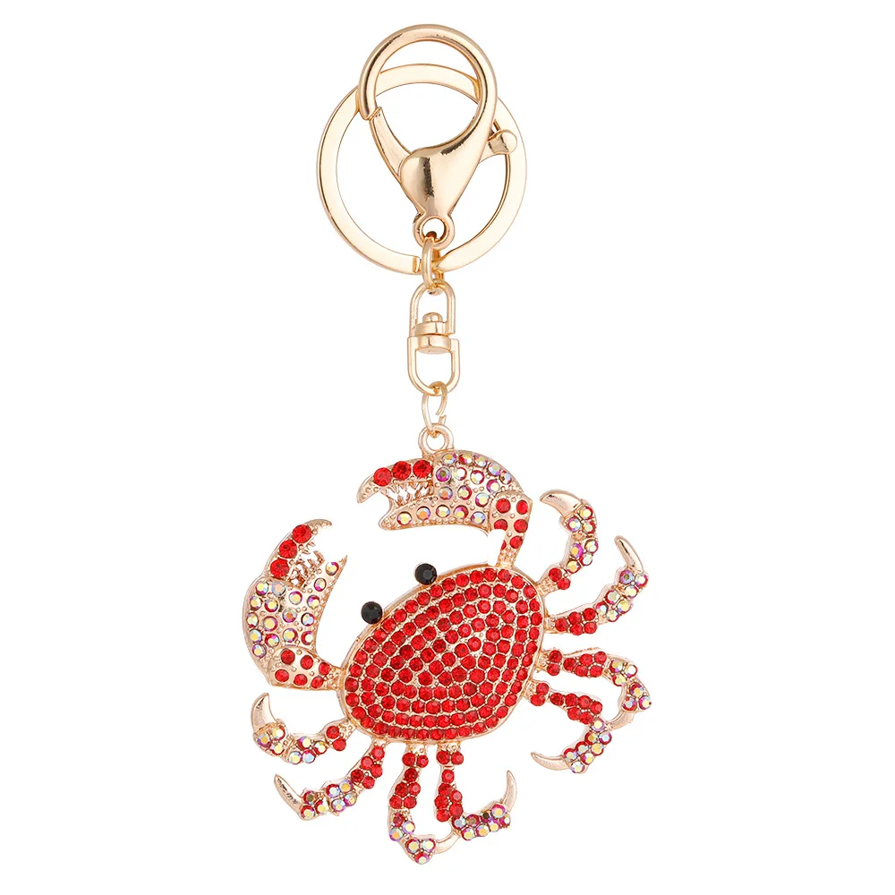 Luxury Metal Crab Keychain With Pave Zirconia Creative Ocean Style ...