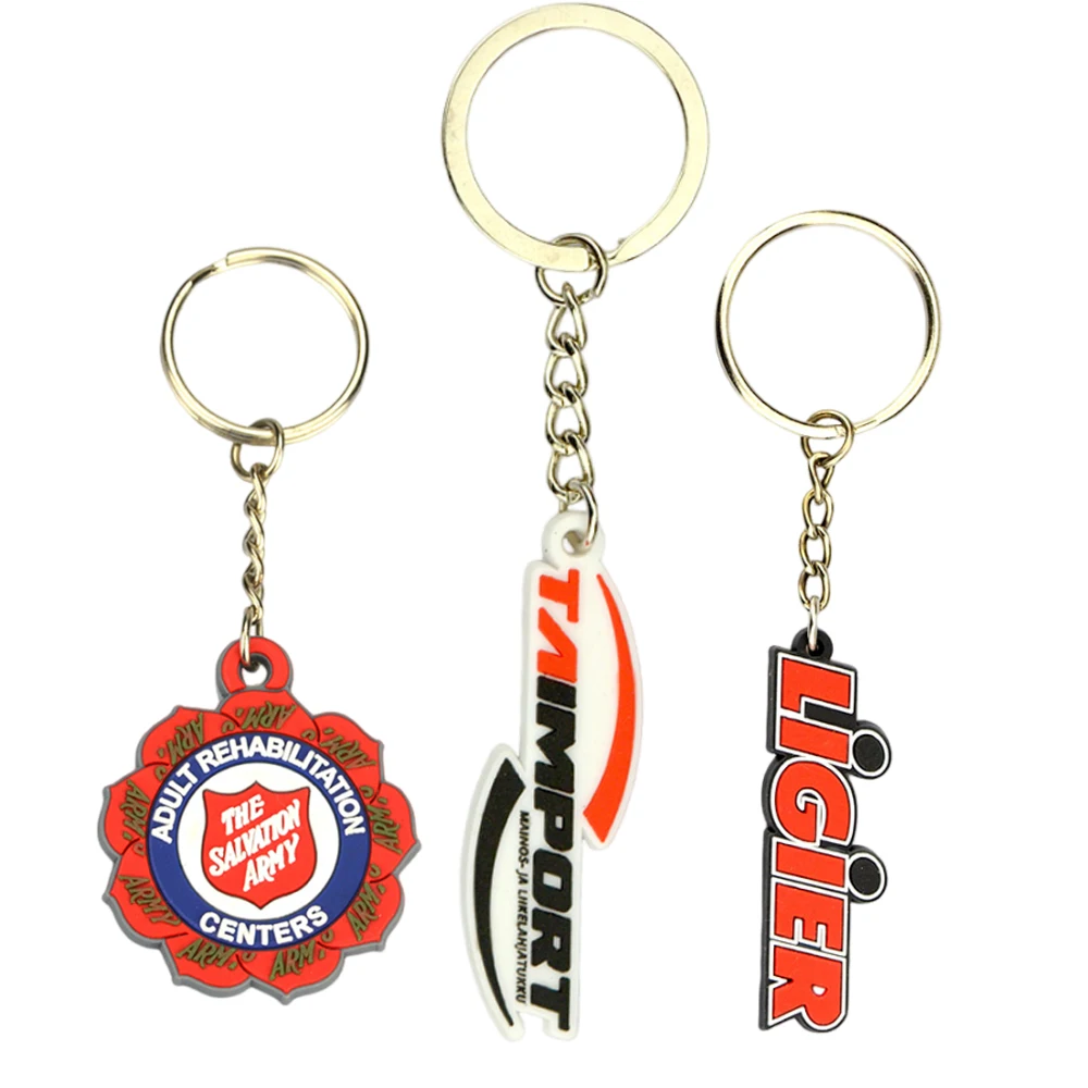 Personalized Promotional Soft Pvc Logo 2d Rubber Gift Key Chain Custom ...