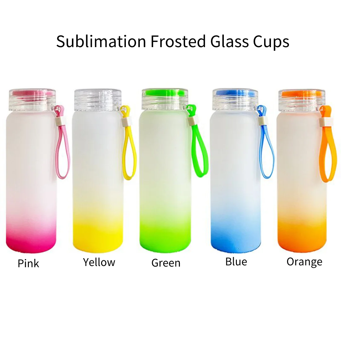500ML Heat Transfer Glass Cup - Customizable & Durable