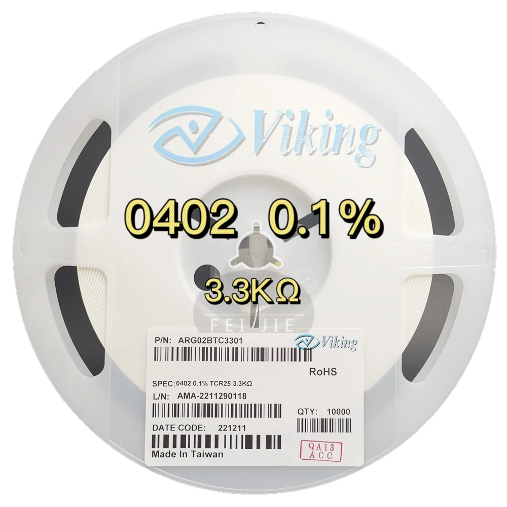 薄膜低tcr高精度电阻器0402 3.3k 0.1% 25ppm Arg02btc3301 - Buy Te04g3301b ...