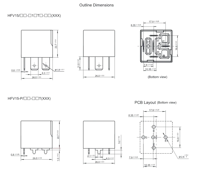 20A Hongfa Relay HFV15-P-24-HST 24V DC for CAR Applications
